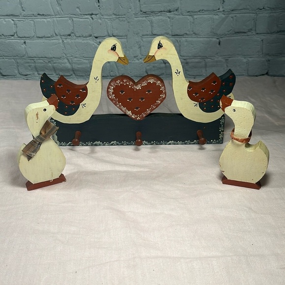 Vintage | Accents | Vintage Geese Wooden Set Home Decor Wall Hanger ...